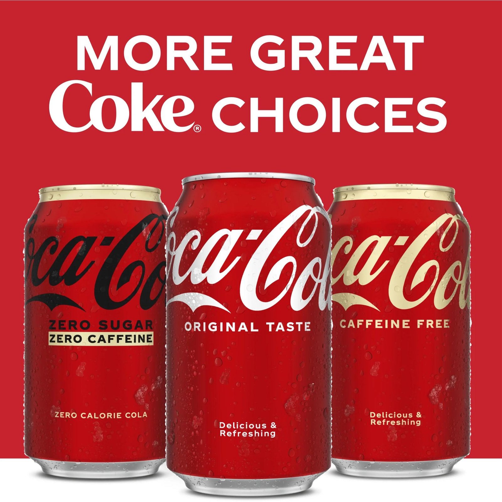 Coca Cola Caffeine Free Soda Pop, 12 fl oz, 12 Pack Cans – Refreshing ...