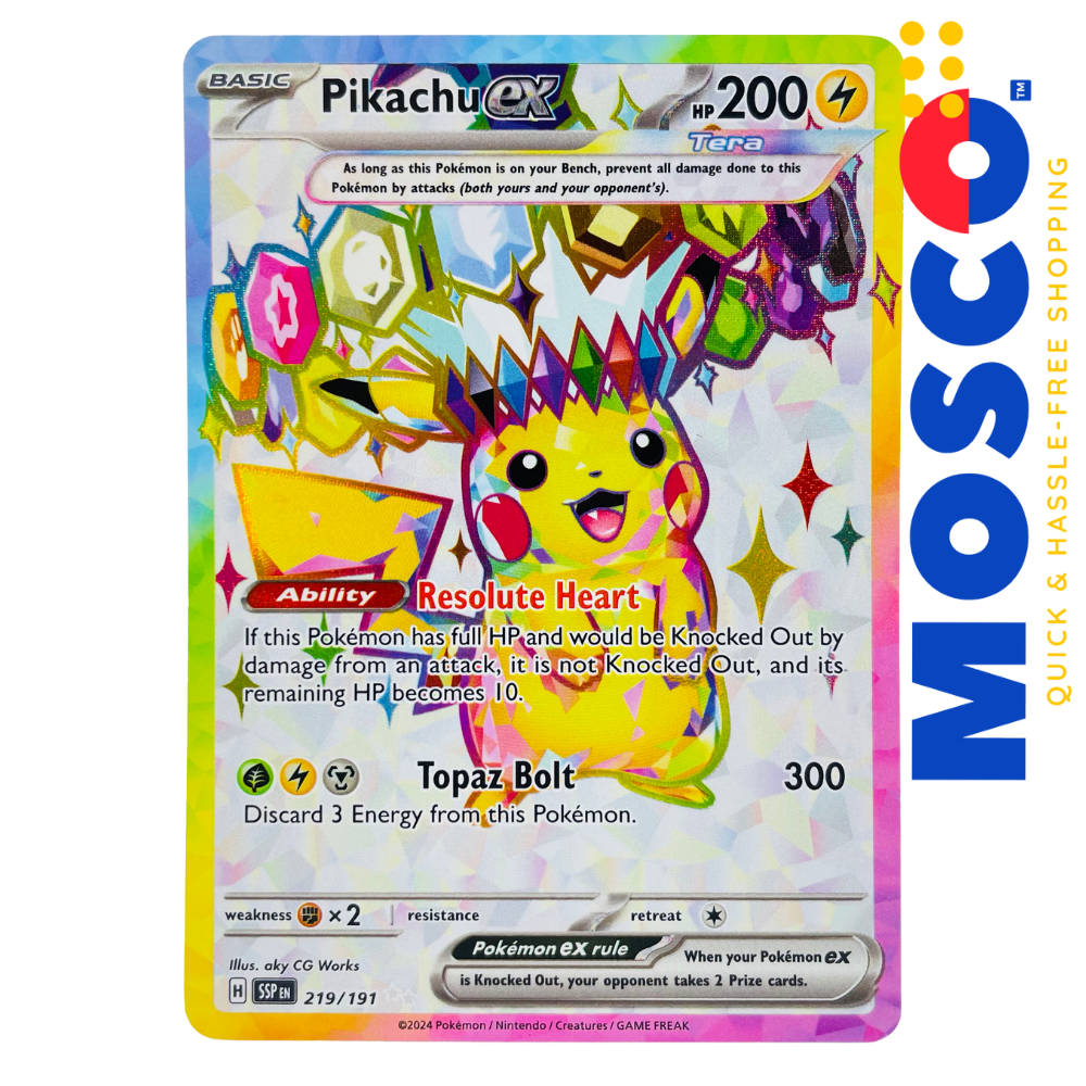 Pikachu ex – 219/191 Surging Sparks | Pokemon TCG - MOSCO Philippines
