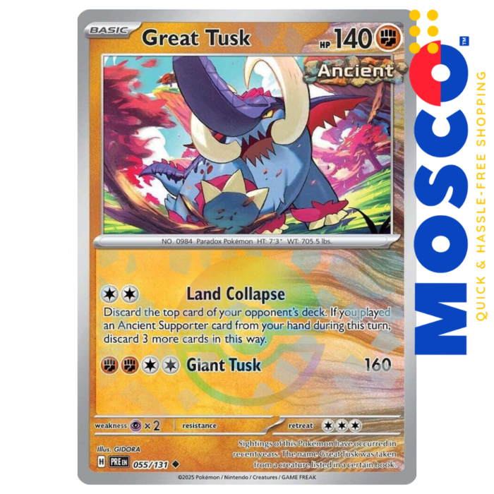 Great Tusk (Poke Ball) – 055/131 Prismatic Evolutions | Pokemon TCG ...