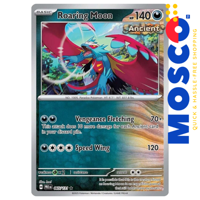 Roaring Moon – 065/131 Prismatic Evolutions | Pokemon TCG - MOSCO ...