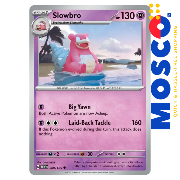 Slowbro – 080/165 Uncommon Pokemon 151 | Pokemon TCG - MOSCO Philippines
