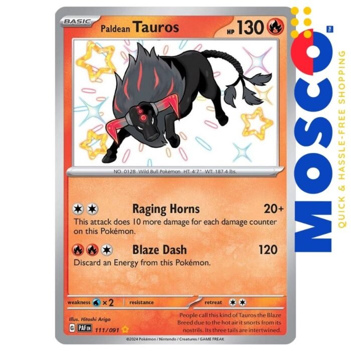 Paldean Taurus – 111/091 Paldean Fates | Pokemon TCG - MOSCO Philippines