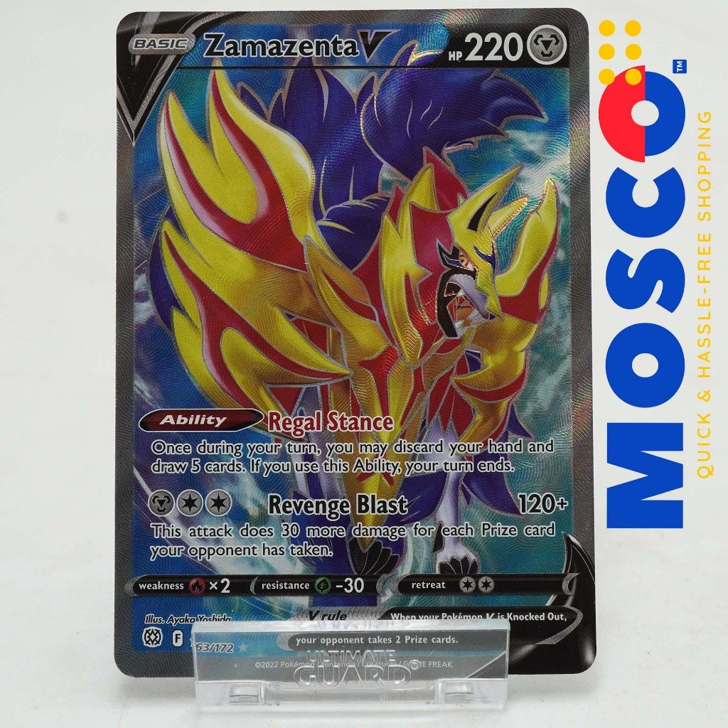 Zamazenta V – 163/172 – Full Art Ultra Rare Sword & Shield: Brilliant Stars | Pokemon TCG ...