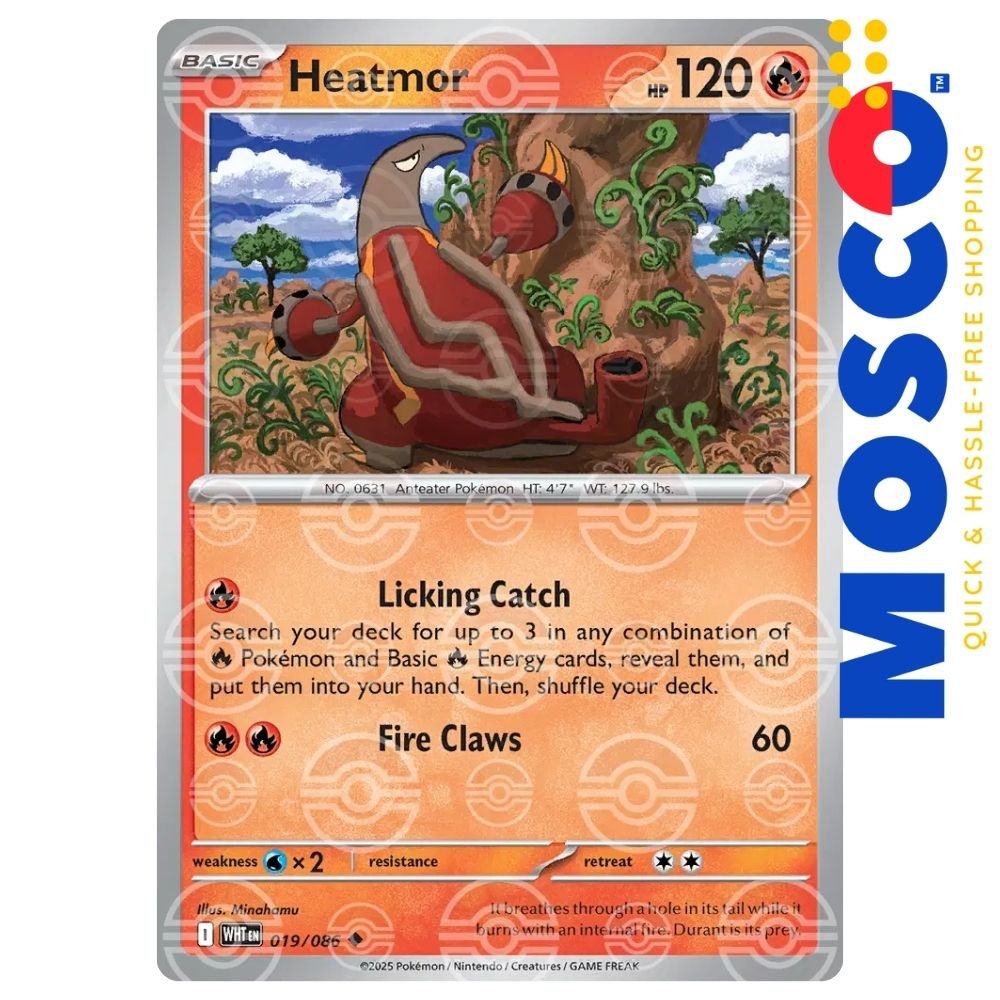 Heatmor (Poke Ball) – 019/086 White Flare | Pokemon TCG - MOSCO Philippines