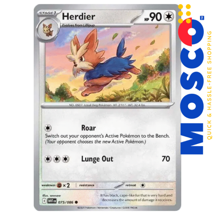 Herdier – 075/086 White Flare | Pokemon TCG - MOSCO Philippines