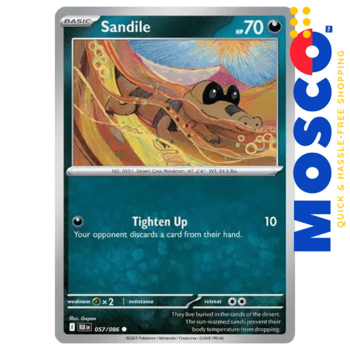 Sandile – 057/086 Black Bolt | Pokemon TCG - MOSCO Philippines